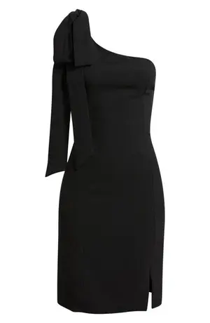 Julia Jordan Bow One-shoulder Cocktail Dress