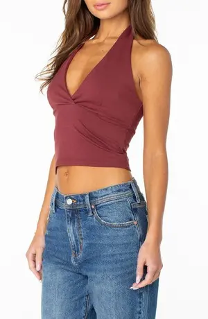 Roxy Crop Halter Top - Port