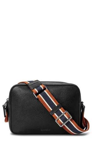 Shinola Leather Camera Crossbody Bag