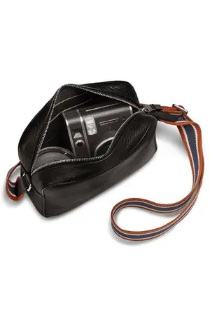 Shinola Leather Camera Crossbody Bag