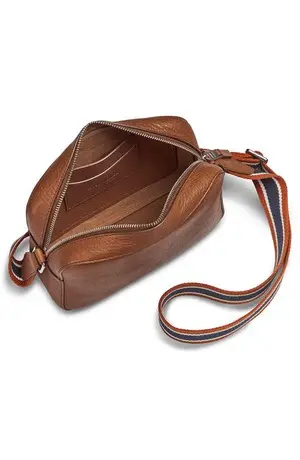 Shinola Leather Camera Crossbody Bag