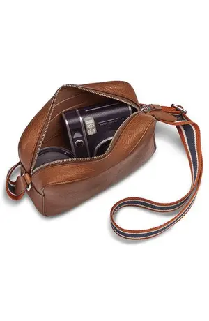 Shinola Leather Camera Crossbody Bag
