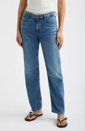 Rag & Bone Featherweight Stevie Mid Rise Slim Tapered Jeans - Echo