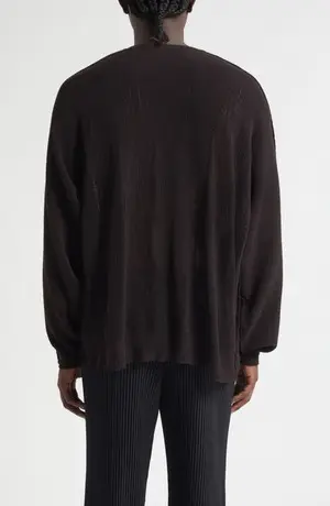 Issey Miyake Brush Close-up Crewneck Sweater
