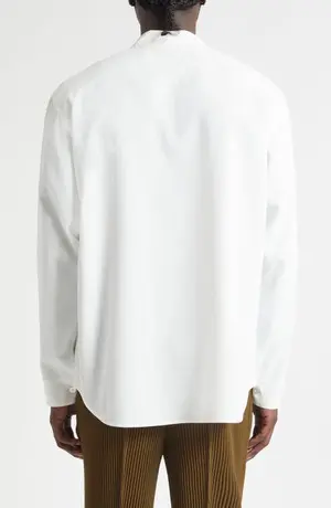Issey Miyake Pressed Embroidery Button-up Shirt