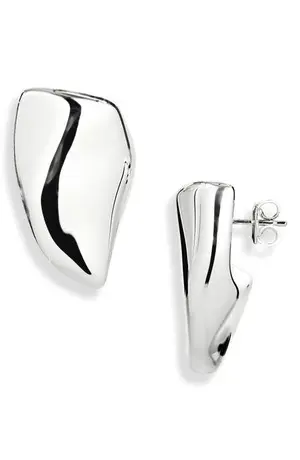 Bottega Veneta Small Prisma Sterling Silver Earrings