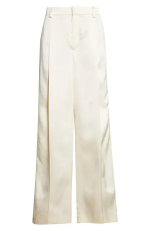 Vince Pleated High-waist Satin Pants