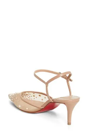 CHRISTIAN LOUBOUTIN Pearly Embellished Pumps - Blush/blush