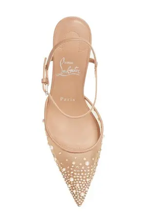 CHRISTIAN LOUBOUTIN Pearly Embellished Pumps - Blush/blush