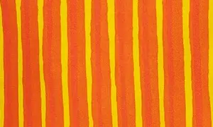Marimekko Piccolo Stripe Cotton Pillow Cover - Orange