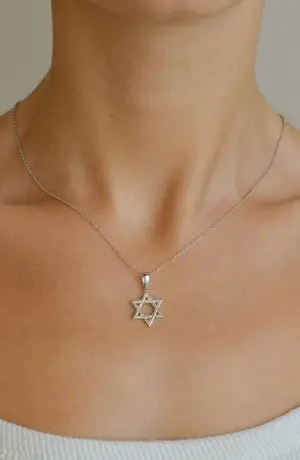 Anzie Dew Drop Star Of David Pendant