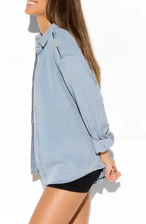 Spiritual Gangster Solstice Chambray Button-up Shirt - Sunbleached Chambray