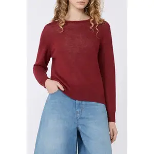 Max Mara Linen Crewneck Sweater - Cherry