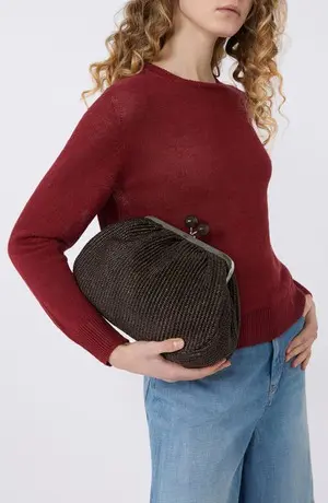 Max Mara Linen Crewneck Sweater - Cherry