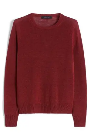 Max Mara Linen Crewneck Sweater - Cherry