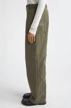 JW Anderson Cotton Straight-leg Cargo Pants - Khaki