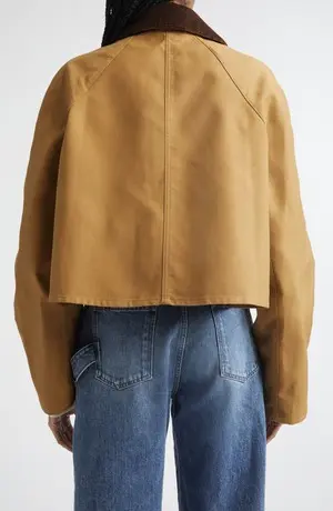 JW Anderson Waxed Cotton Swing Barn Jacket - Biscuit