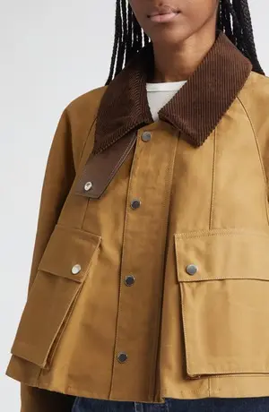JW Anderson Waxed Cotton Swing Barn Jacket - Biscuit