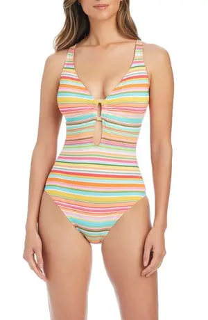 BLEU BY ROD BEATTIE Cross Back One-piece Swimsuit - Multi