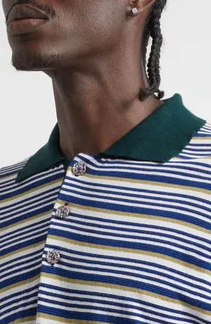 WASTE YARN PROJECT Pico Stripe One Of A Kind Polo