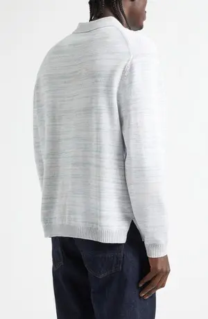 WASTE YARN PROJECT Space Dye One Of A Kind Polo Sweater