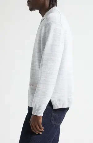 WASTE YARN PROJECT Space Dye One Of A Kind Polo Sweater