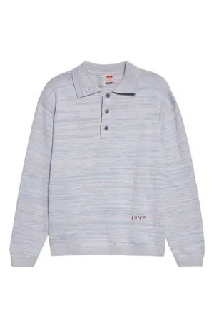 WASTE YARN PROJECT Space Dye One Of A Kind Polo Sweater