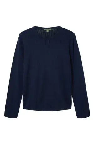 John Varvatos Montclair Mesh Stitch Organic Cotton-blend Sweater - Deep Blue