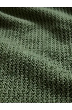 John Varvatos Montclair Mesh Stitch Organic Cotton-blend Sweater - Light Olive
