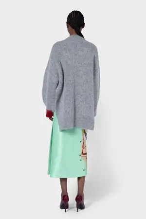 ROKSANDA Tehla V-neck Knitted Sweater - Light Grey