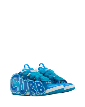 LANVIN Curb Patch Sneakers - Blue