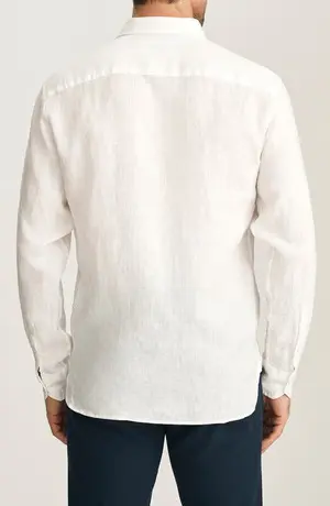 34 Heritage Linen Button-up Shirt - White