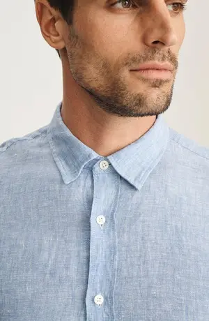 34 Heritage Linen Button-up Shirt - Dark Blue