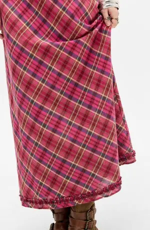 BDG URBAN OUTFITTERS Rita Plaid Halter Midi Dress