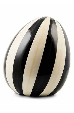 MACKENZIE-CHILDS Courtly Stripe Medium Egg - Black