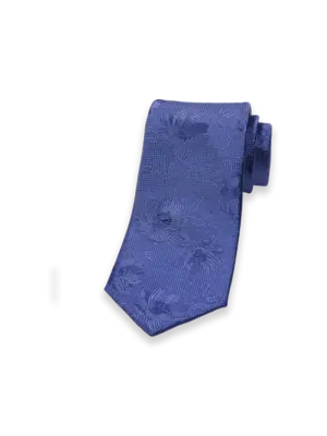 PAUL FREDRICK Patterned Woven Silk Neck Tie Blue