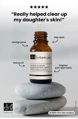 DR BOTANICALS Tea Tree & Salicylic Acid Facial Oil For Spots