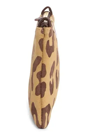 Clare V. Pablo Suede Feline Print Clutch
