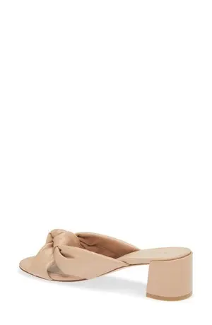 STUART WEITZMAN Soplaya Block Heel Slides - Adobe