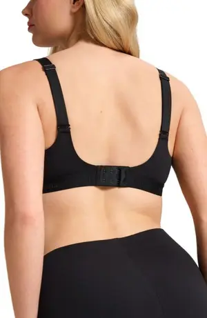SIELLA Organic Cotton V-neck Bra - Black