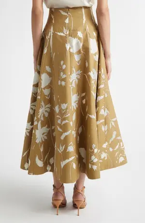 Lela Rose Floral Jacquard Full Skirt