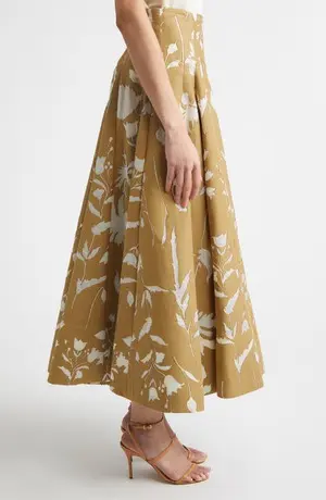 Lela Rose Floral Jacquard Full Skirt