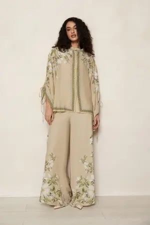 RAISHMA Hilda Biscuit Floral Print Shirt