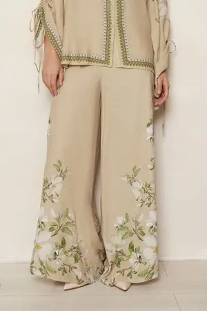 RAISHMA Hilda Floral Print Trousers
