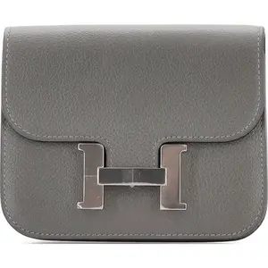 Hermès Constance Slim Wallet Evercolor - Grey