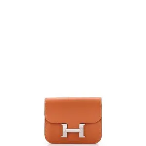 Hermès Constance Slim Wallet Evercolor - Quebracho