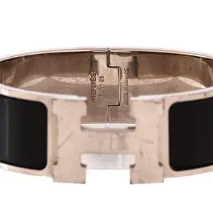 Hermès Clic H Enamel Wide Bracelet