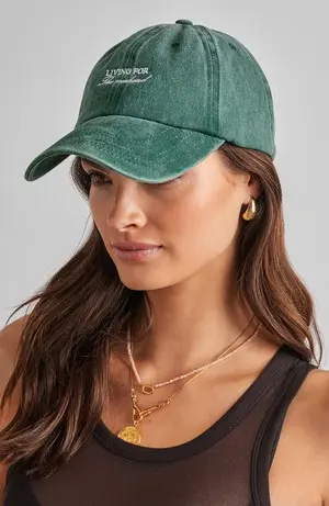 KATIE LOXTON Logo Embroidered Cap - Green
