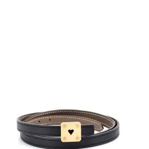 Hermès As De Coeur Reversible Belt - Etoupe