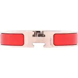 Hermès Clic H Bracelet Enamel Narrow - Pink